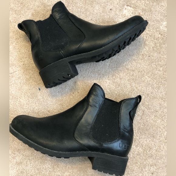 UGG | Shoes | Ugg Bonham Boot Iii Leather Chelsea Boots Sherpa Interior ...